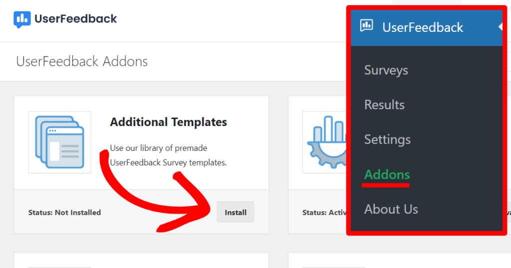 How to Install a UserFeedback Addon - UserFeedback